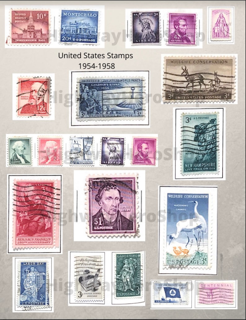 Printable United States Stamps - Etsy