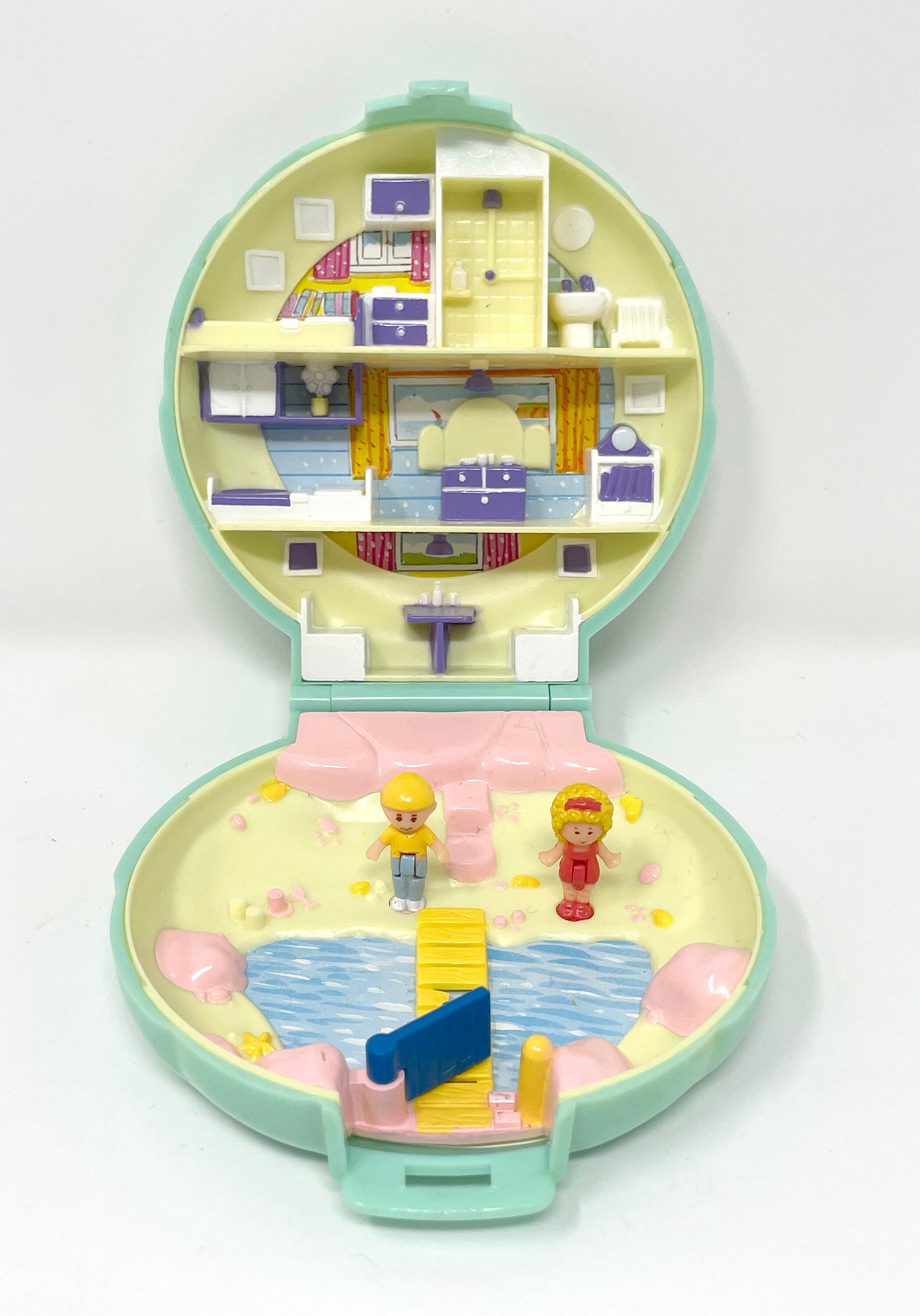 1989 Bluebird Polly Pocket Beach House. 100% Complete in Good used ...