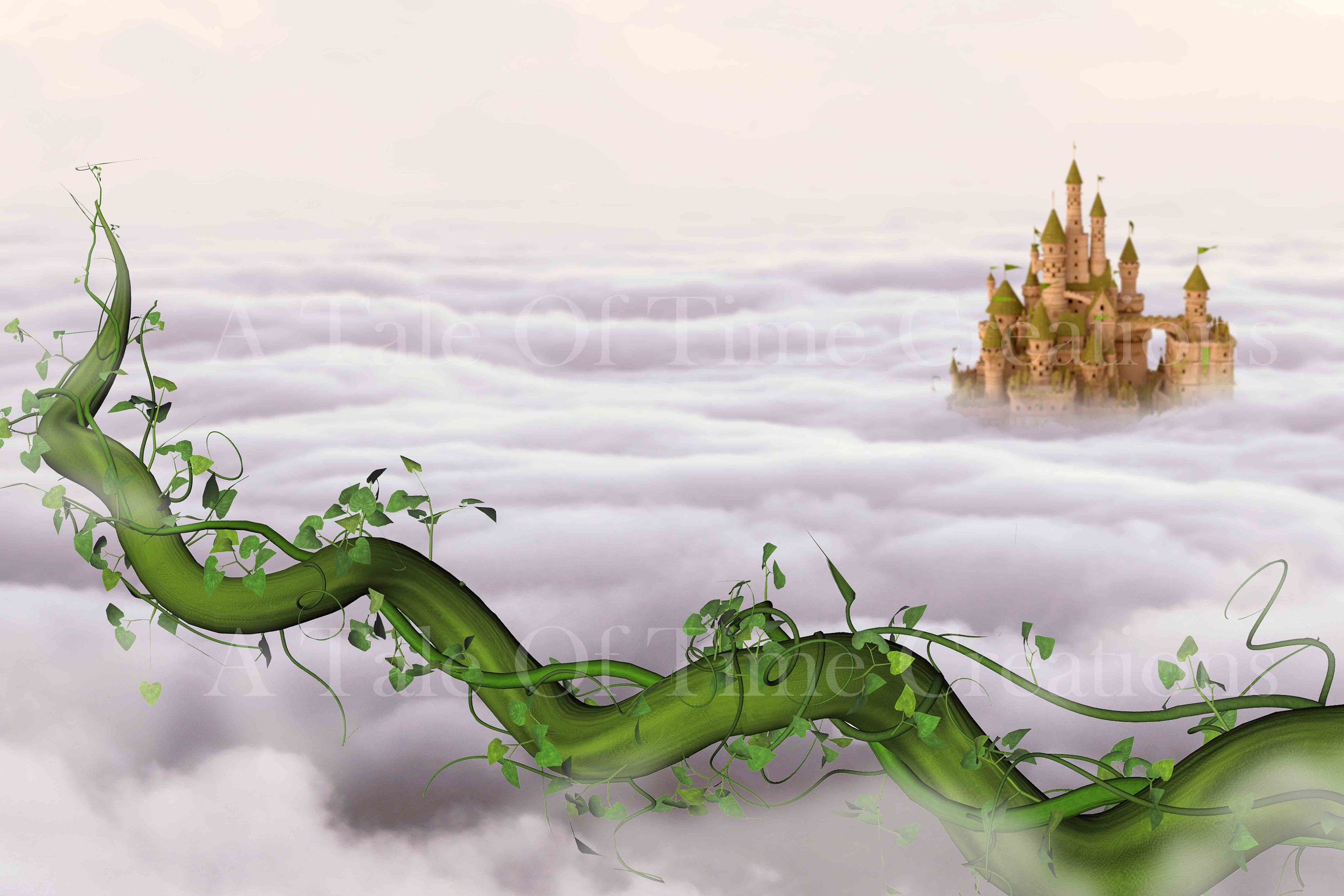 2 Jack and the Bean Stalk Digital Backgrounds (includes Vertical and ...
