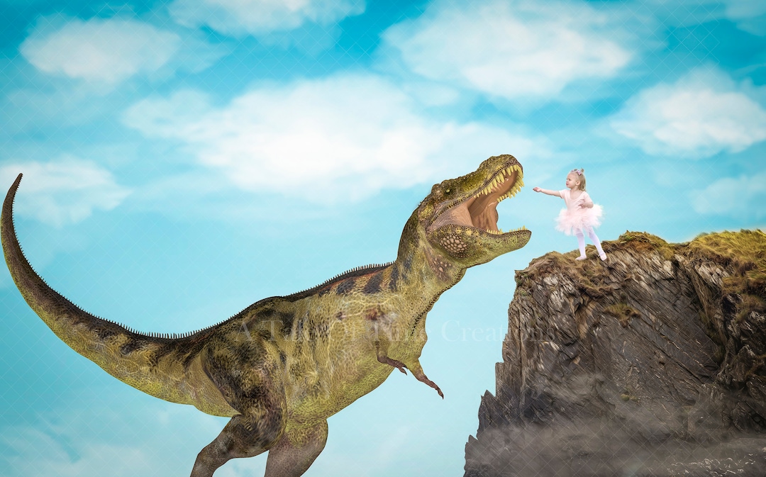 Dinosaur Cliff Digital Background Backdrop - Etsy