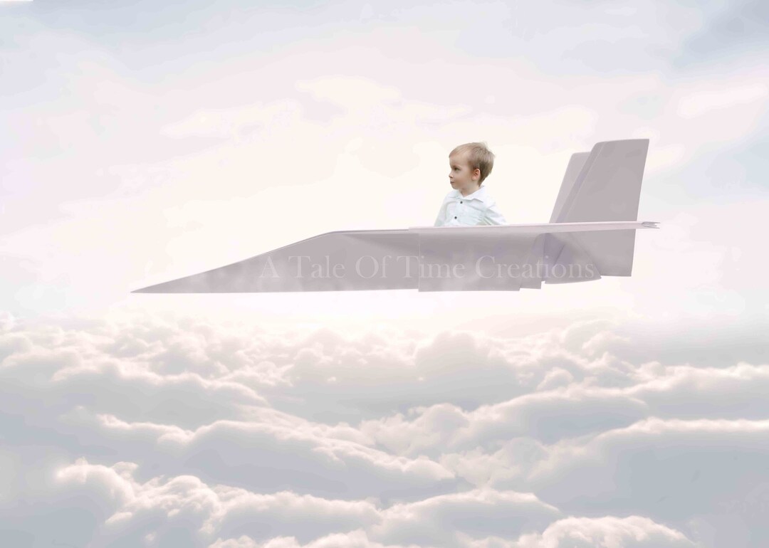 Flying Paper Airplane Digital Background Backdrop - Etsy