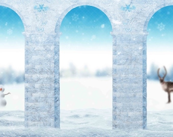 Ice Castle Backdrop, Fairytale Princess, Digital Download, Background ...