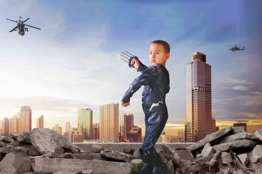 Super Hero Digital Background - Etsy