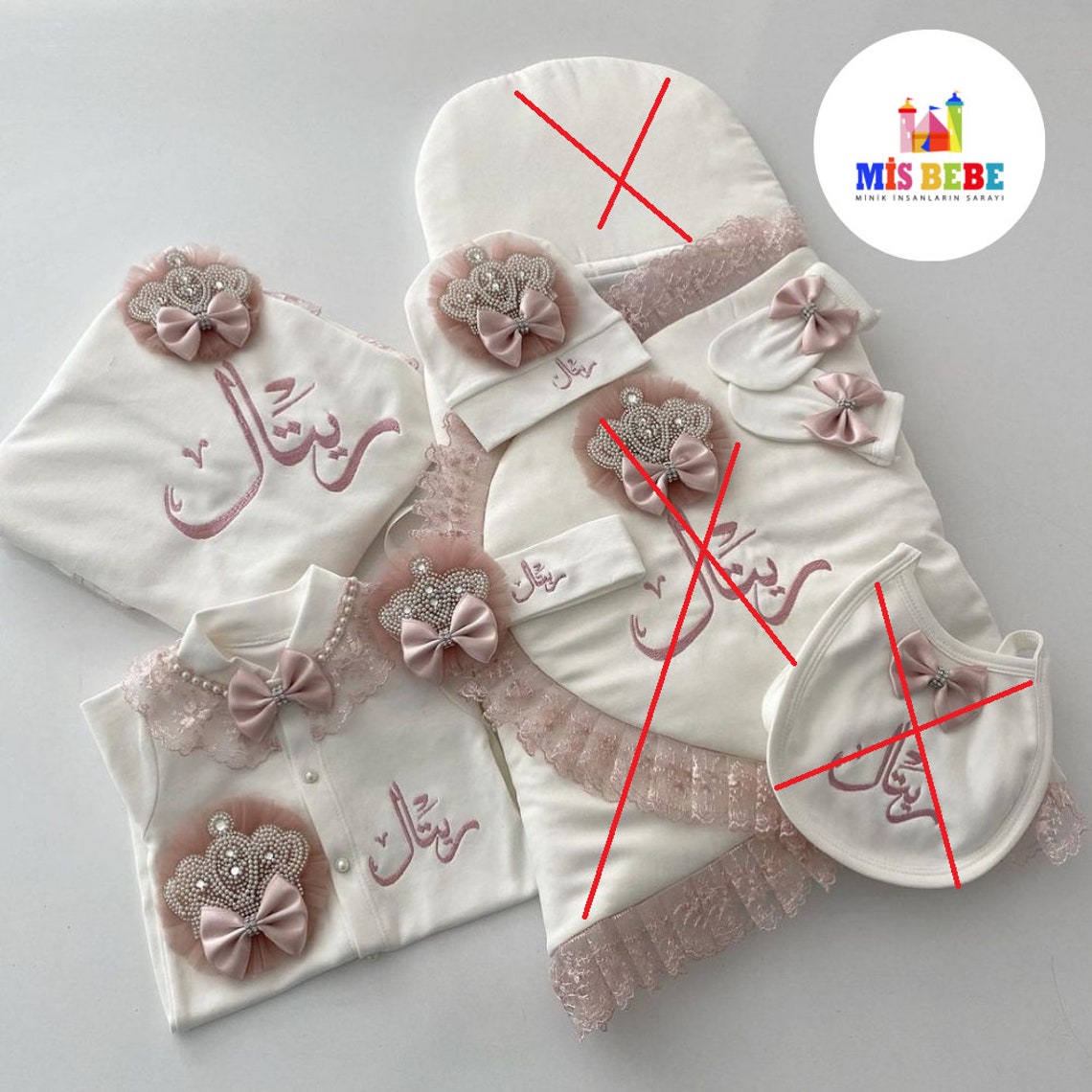 Luxury Newborn Baby Girl Layette Set Personalized Hospital Outfit With ...