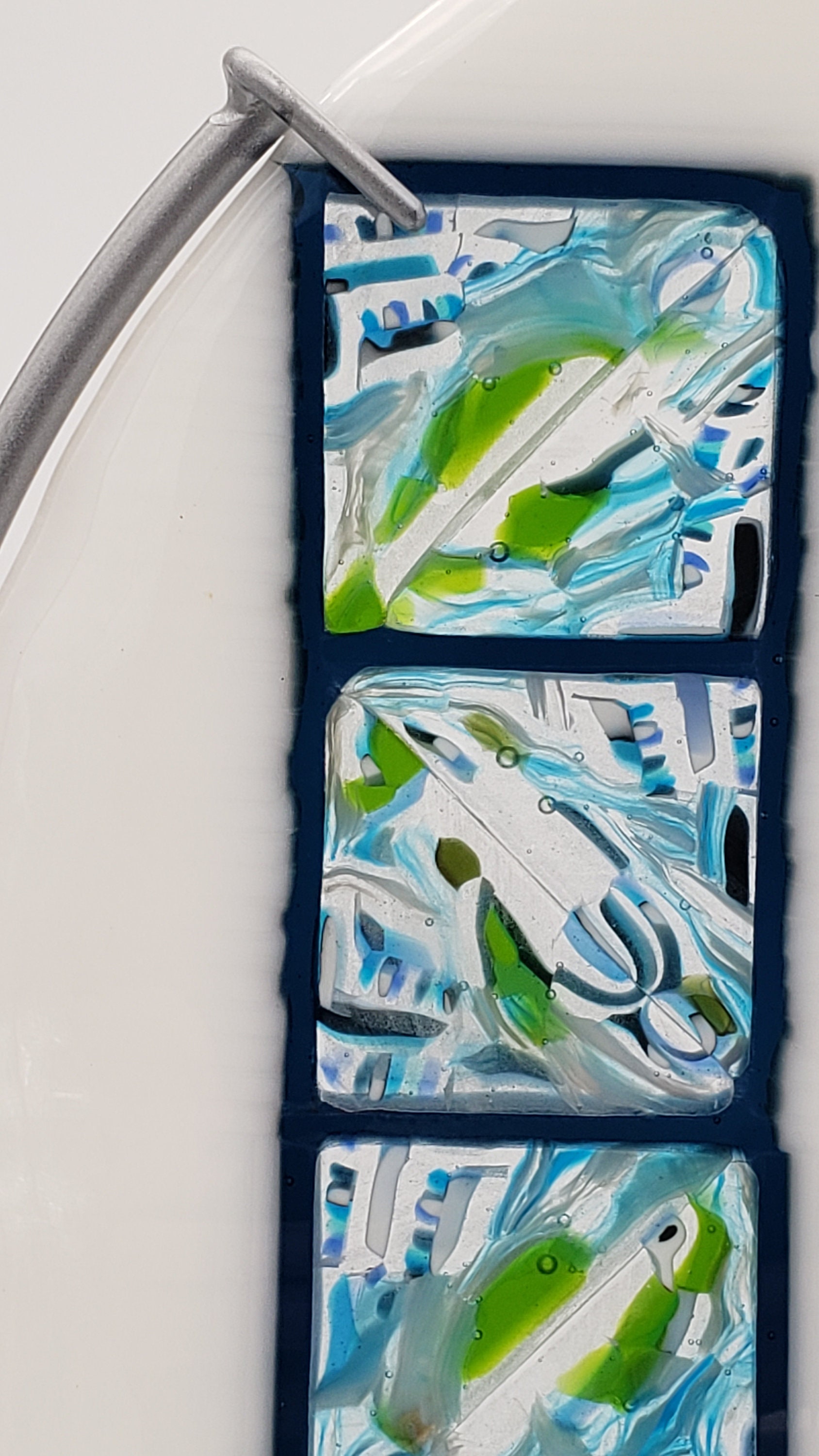Abstract Fused Glass Art - Winter Bliss - Etsy