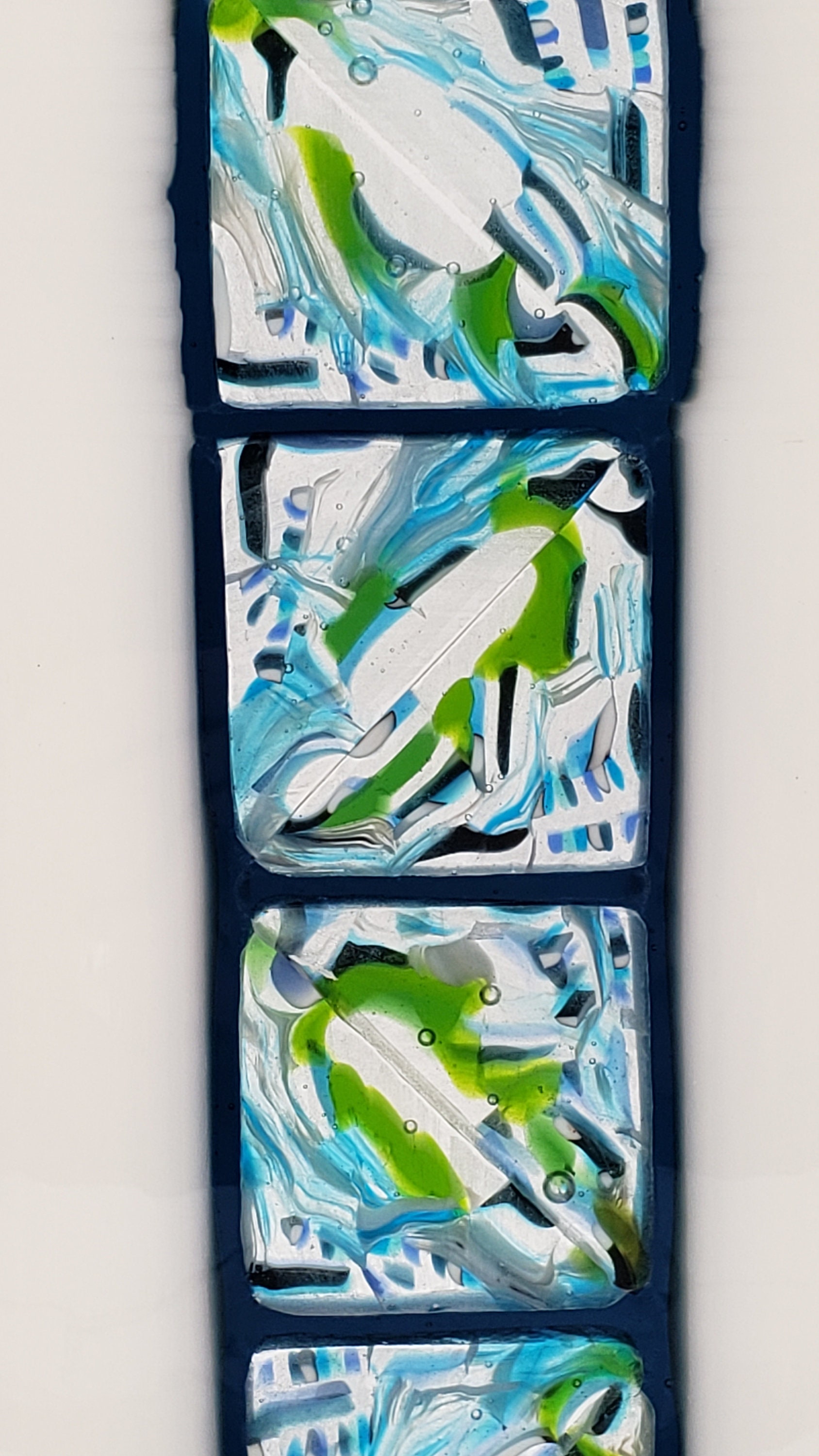 Abstract Fused Glass Art - Winter Bliss - Etsy