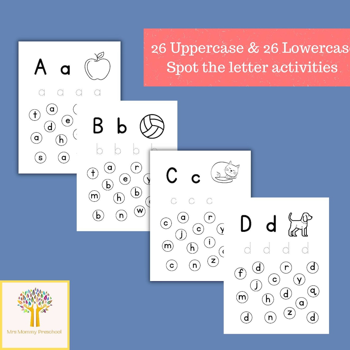 Alphabet Letter Search Worksheet Letter Recognition - Etsy