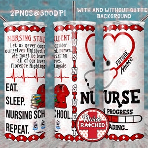 Nursing Student Wrap, Nursing Student PNG, Nursing Student Tumbler ...