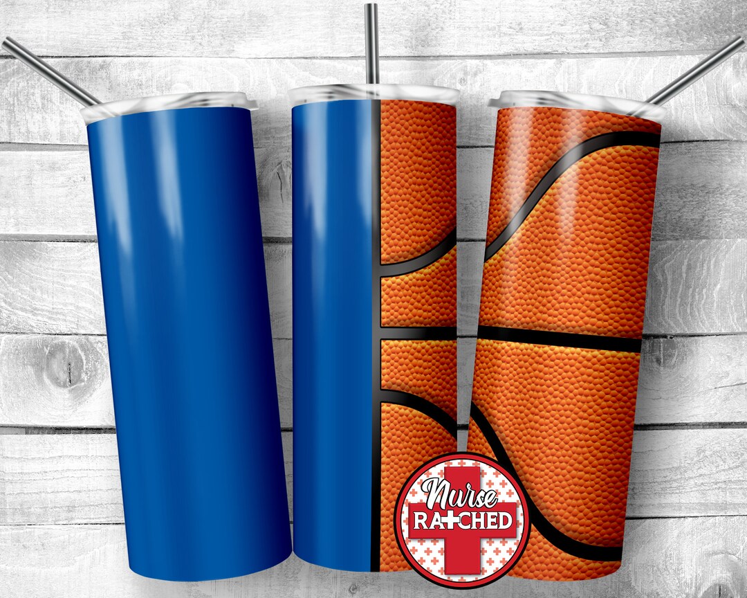 Royal Blue Basketball Tumbler Design: 20oz Skinny Sublimation (digital ...