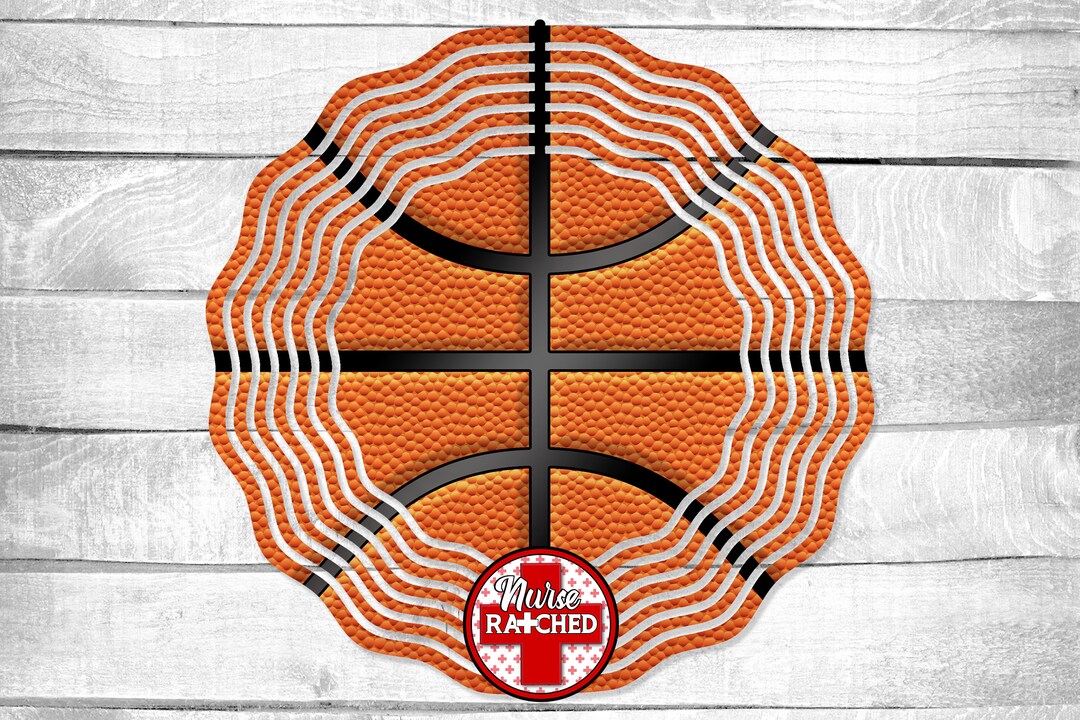 Basketball, Basketball Wind Spinner Design, Wind Spinner PNG, 10in Wind ...