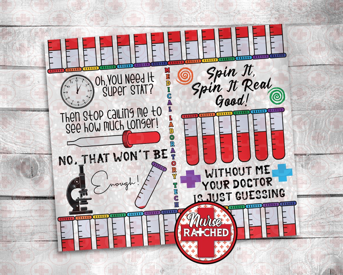 Medical Lab Tech 20oz Tumbler Sublimation Design (digital Download) - Etsy