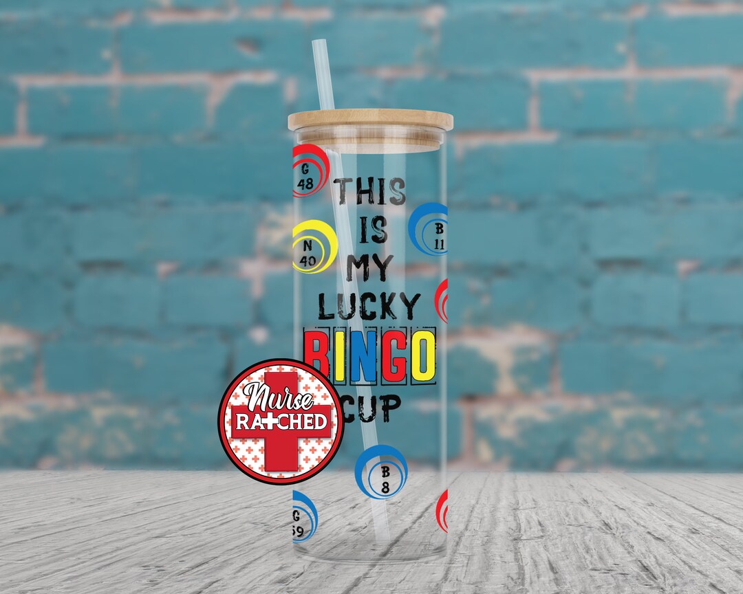 This is My Lucky Bingo Cup Bingo Glass Tumbler Design Glass - Etsy