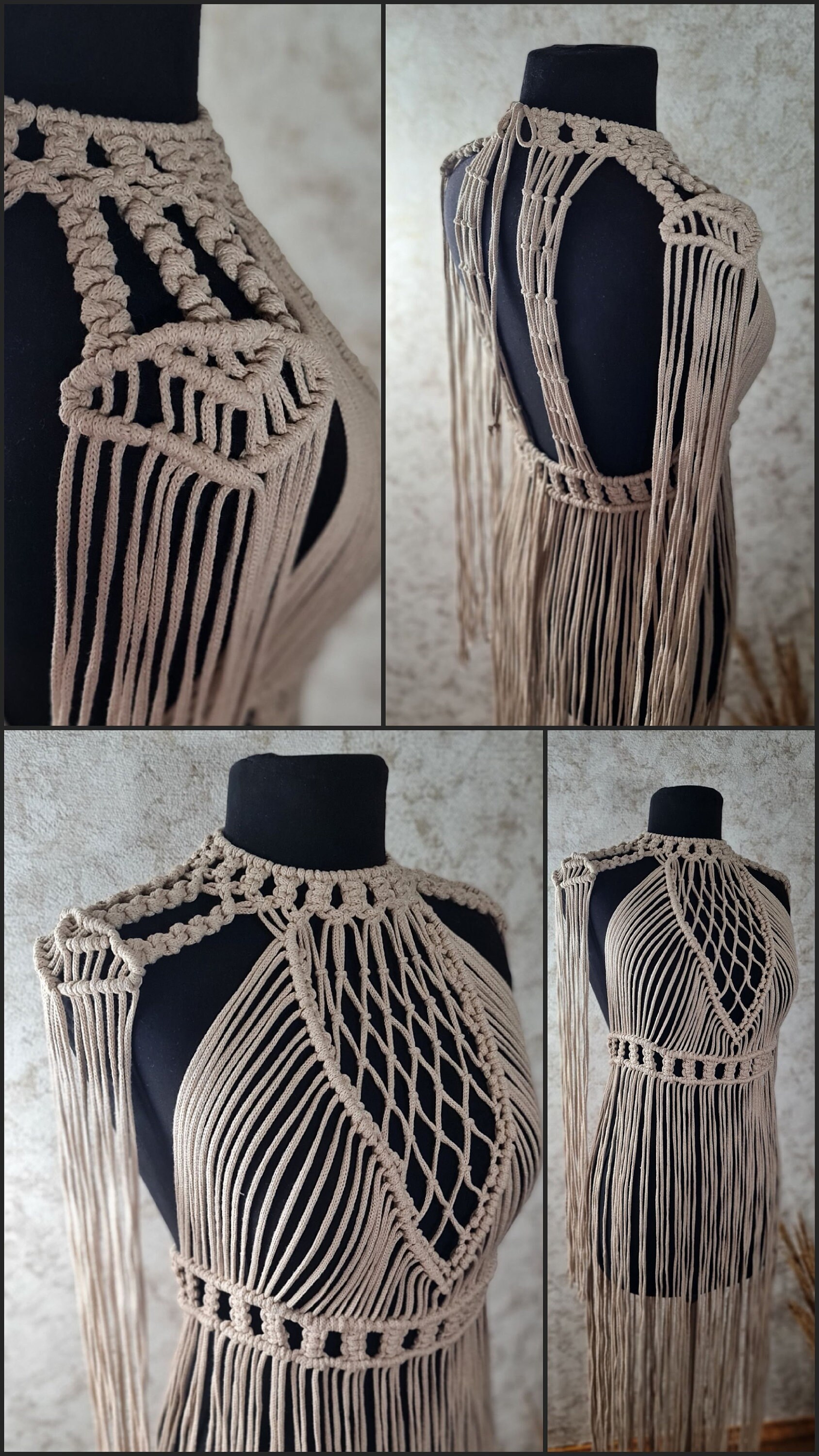 Boho Chic Macrame Wedding Dress Festival Maternity Dress - Etsy