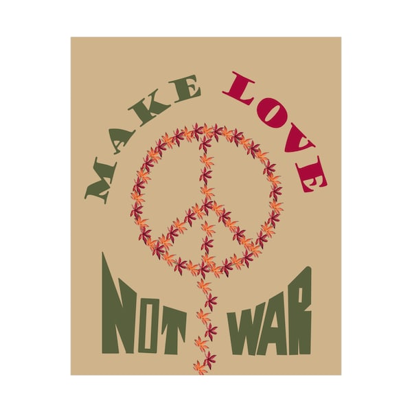 Make Love Not War - Etsy