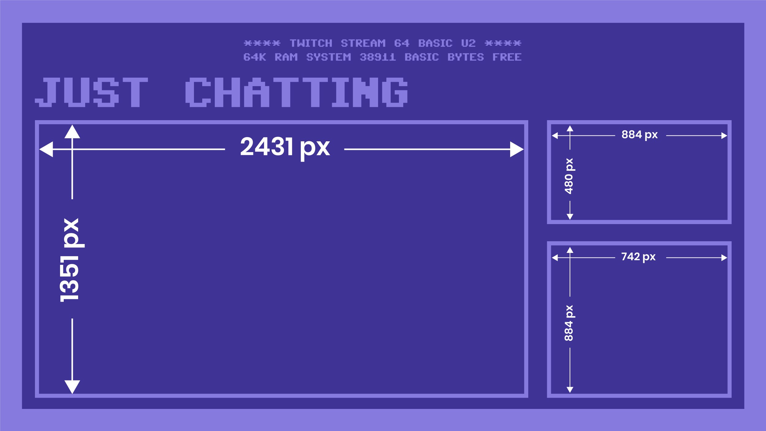 Twitch Overlay C64 Retro Style | Twitch Webcam Commodore 64 Retro Style ...