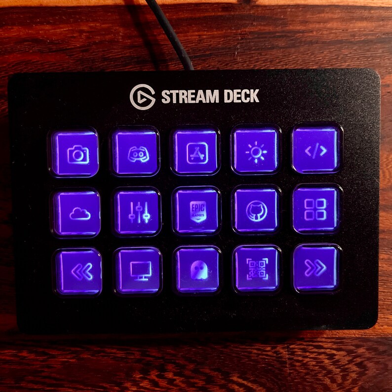 Streamdeck Icons - 168 Purple - Blue Gradient Icons on Dark Purple ...