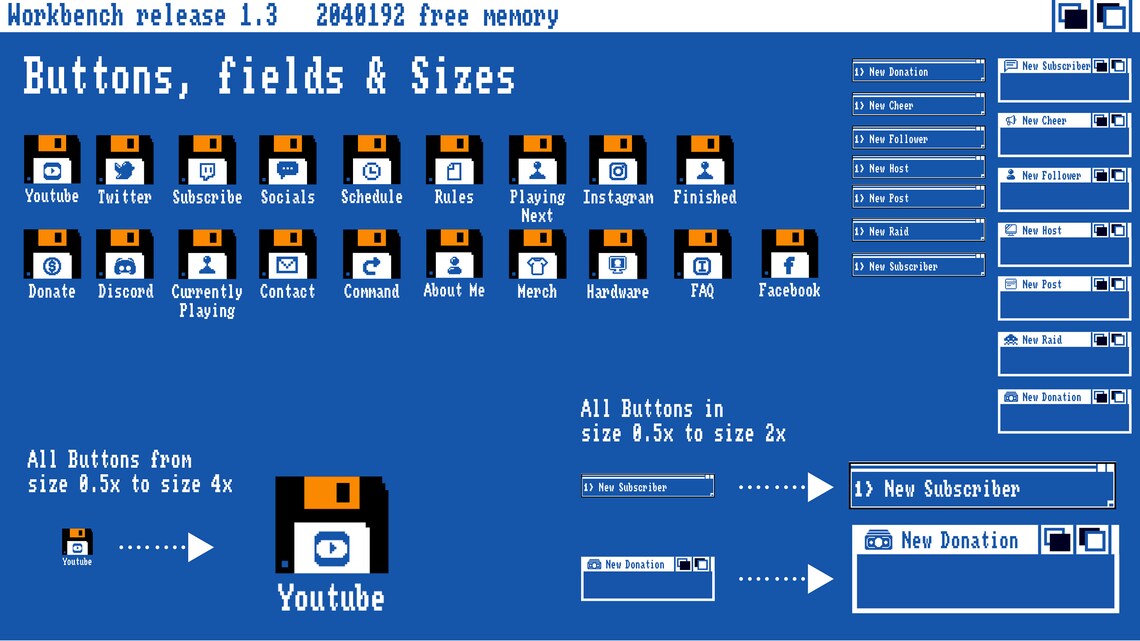 Twitch Overlay Commodore Amiga Retro Style | Twitch Webcam Amiga Retro ...