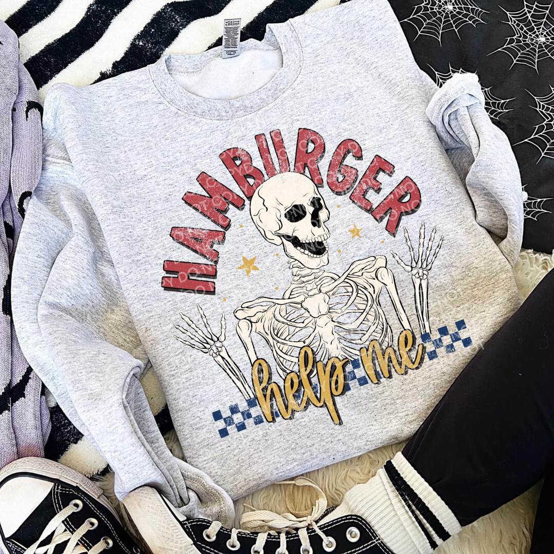 Hamburger Help Me(crewneck) - Etsy