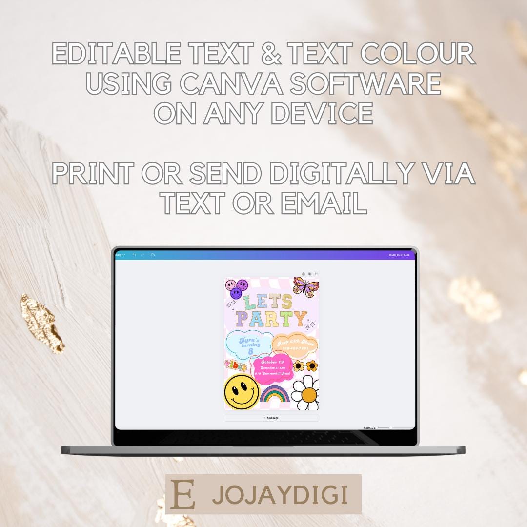 Digital Editable Preppy Patch Letter Invitation | Retro Varsity Patch ...