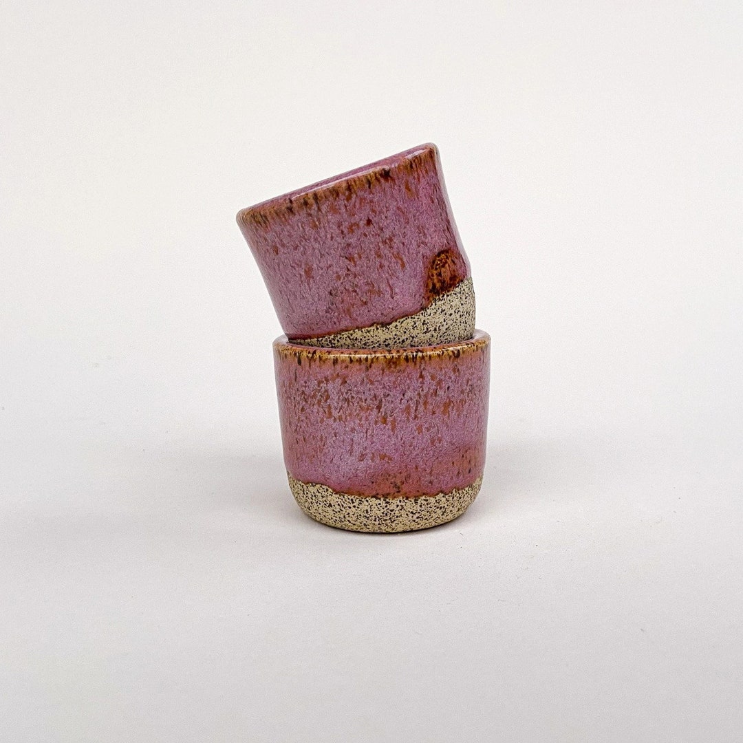 Set of 2 Ceramic Shot Glass Handmade - Etsy