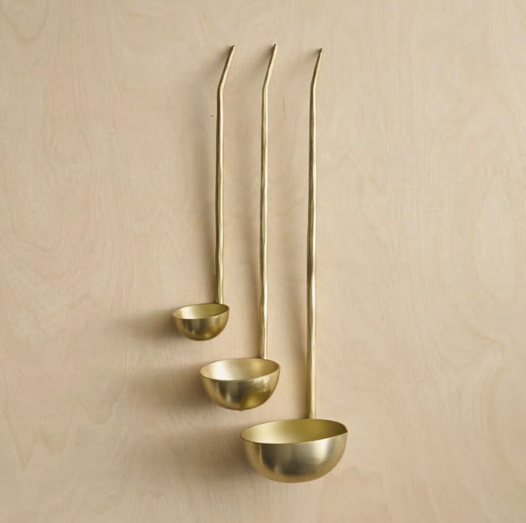 Ladles Hand Forged Set of 3 Brass Pewter - Etsy