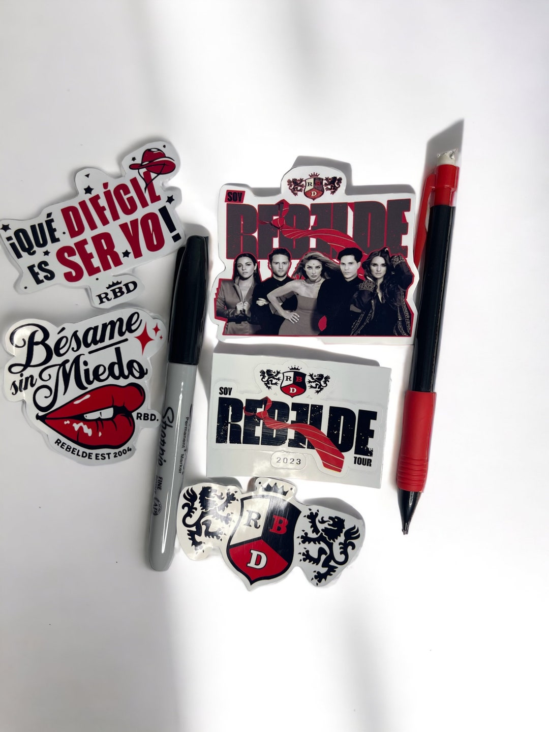 5 RBD Stickers Rebelde Holographic Stickers Soy Rebelde Tour - Etsy
