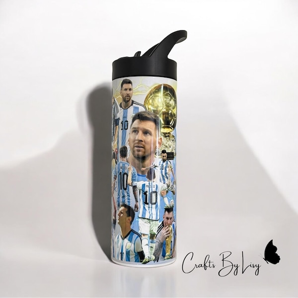 Lionel Messi 20oz Skinny Tumbler Wrap Sublimation Design, Messi 20oz ...