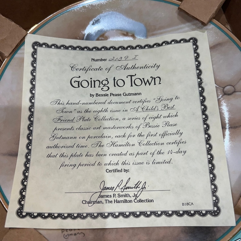 Vintage Hamilton Collection Bessie Pease Gutmann Plate “going to Town ...