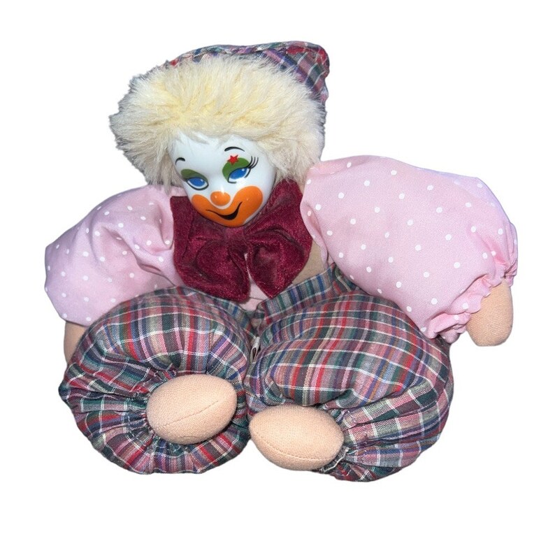 Artmark Chicago Vintage Porcelain Head Soft Body Clown 8 Inches - Etsy