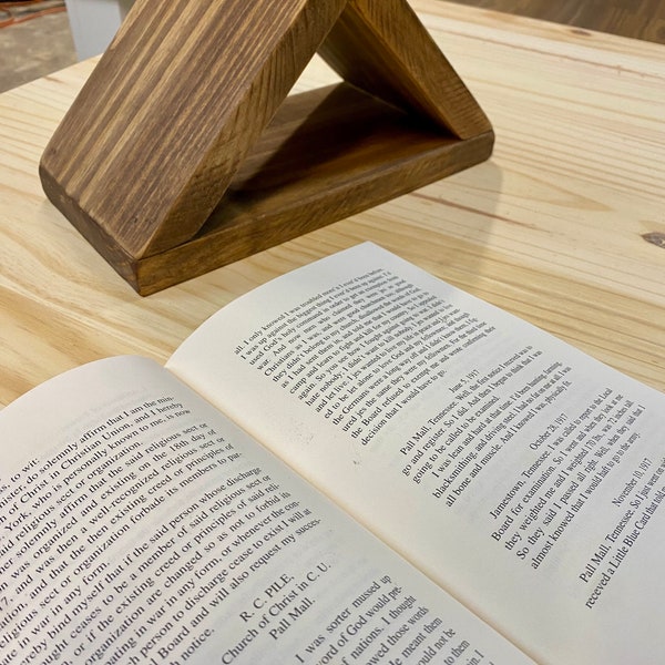 Book Holder Triangle Walnut - Etsy