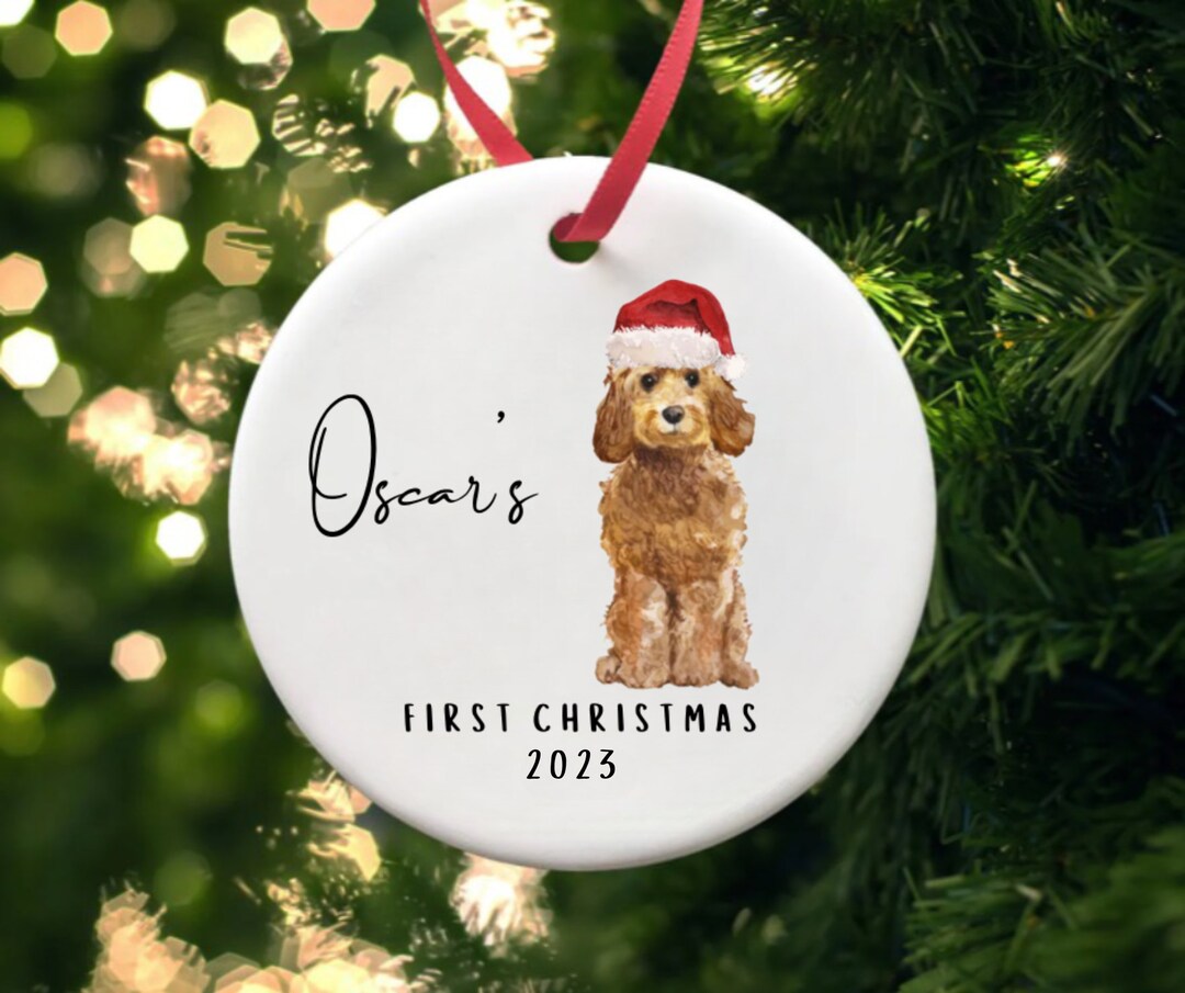 Personalised Dog First Christmas Bauble- Christmas Decor- Personalised ...