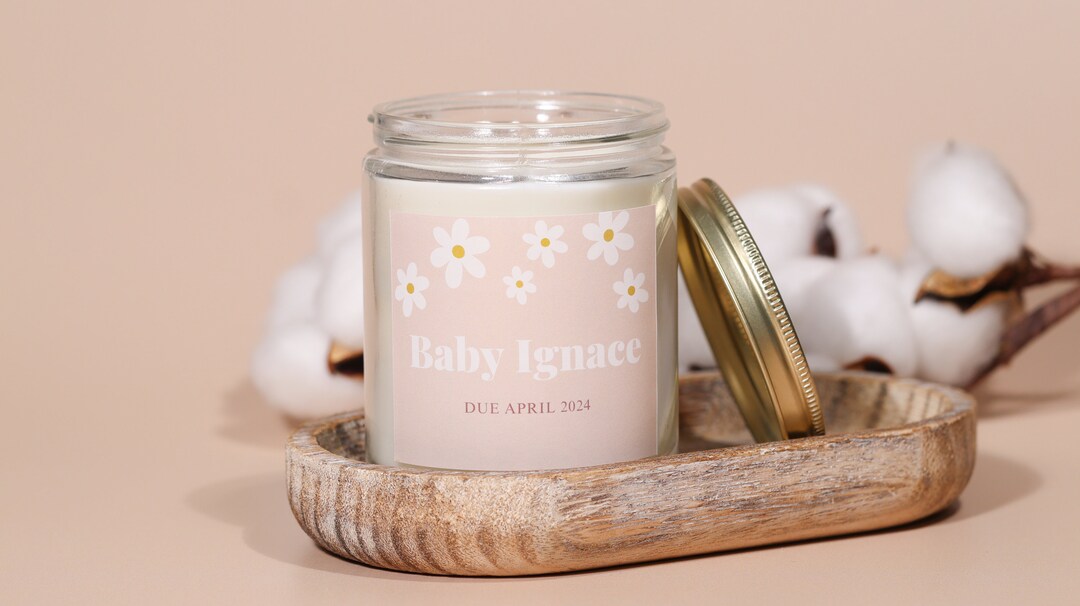 Baby Shower Favors Handmade Custom Soy Candles for Baby Shower Gifts ...