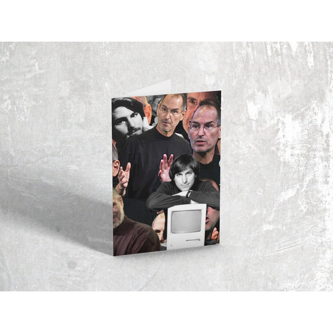 Steve Jobs Card Steve Jobs Apple Computer Greeting Card - Etsy