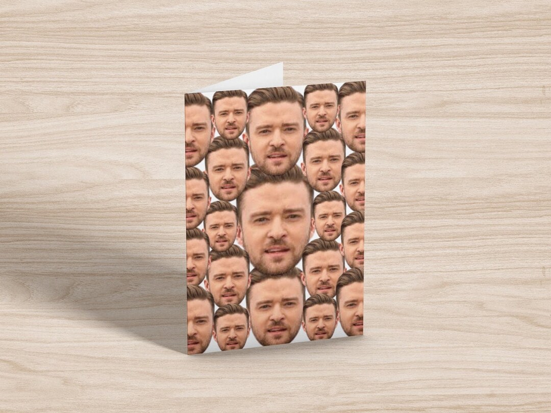 Justin Timberlake Card - Justin Timberlake Greeting Card - Etsy