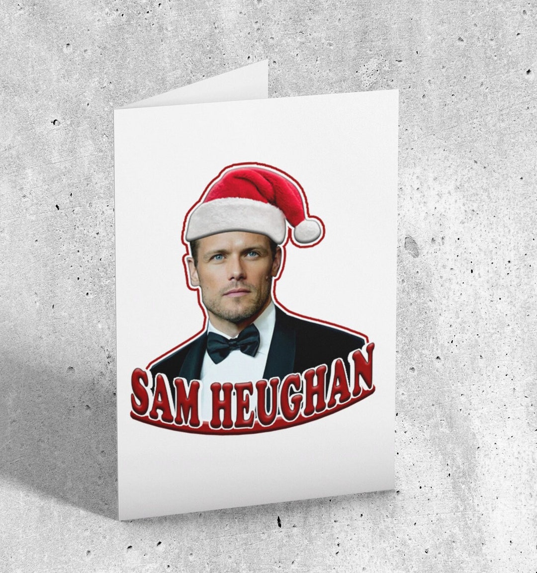 Sam Heughan Santa Card - Sam Heughan Christmas Card - Etsy