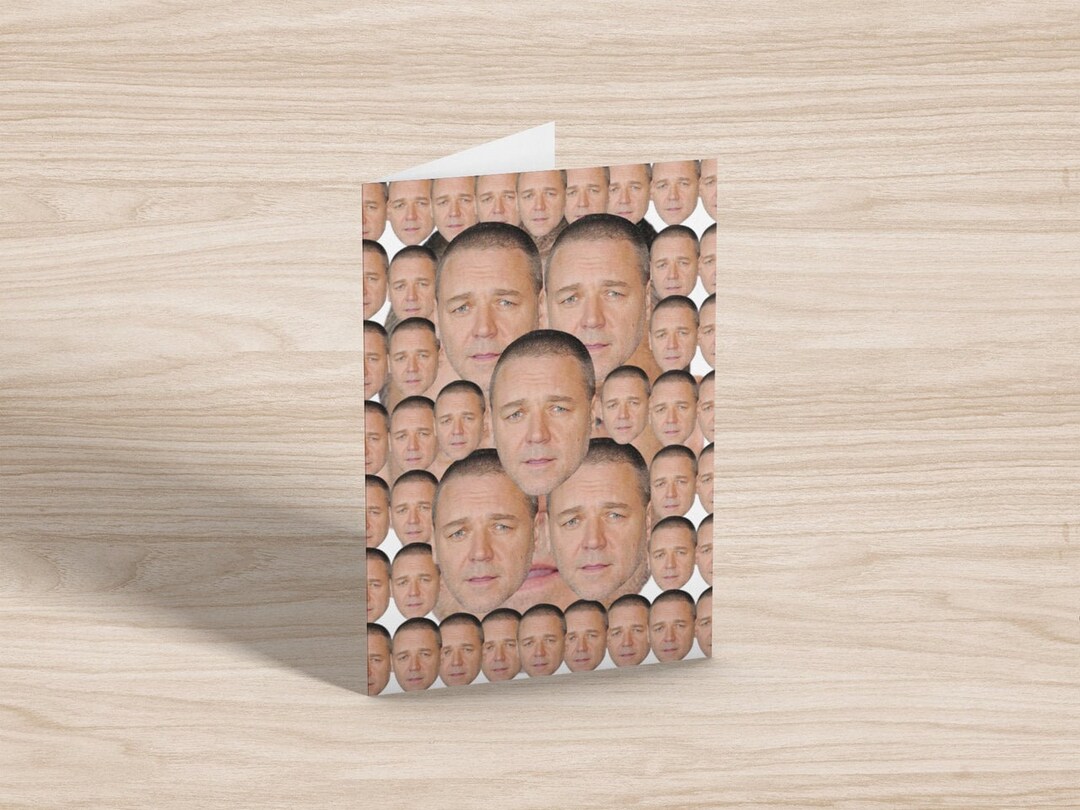 Russell Crowe Card - Russell Crowe Greeting Card - Etsy