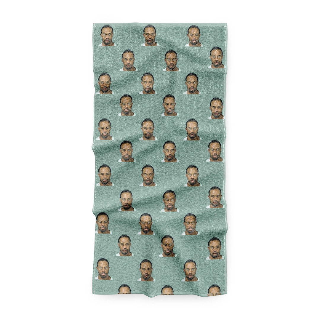 Tiger Woods Mugshot Towel Tiger Woods Mugshot Bath Towel Tiger Woods ...
