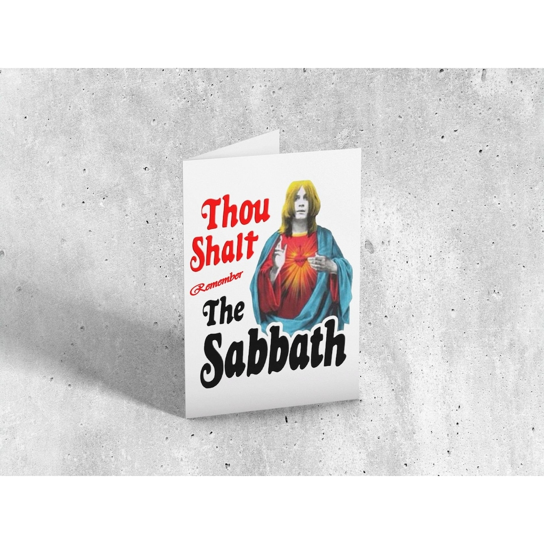 Thou Shalt Remember the Sabbath Card Ozzy Greeting Card - Etsy