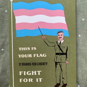 BBC Ghosts Captain A5 Art Print Rainbow/lqbtq or Trans Flag - Etsy