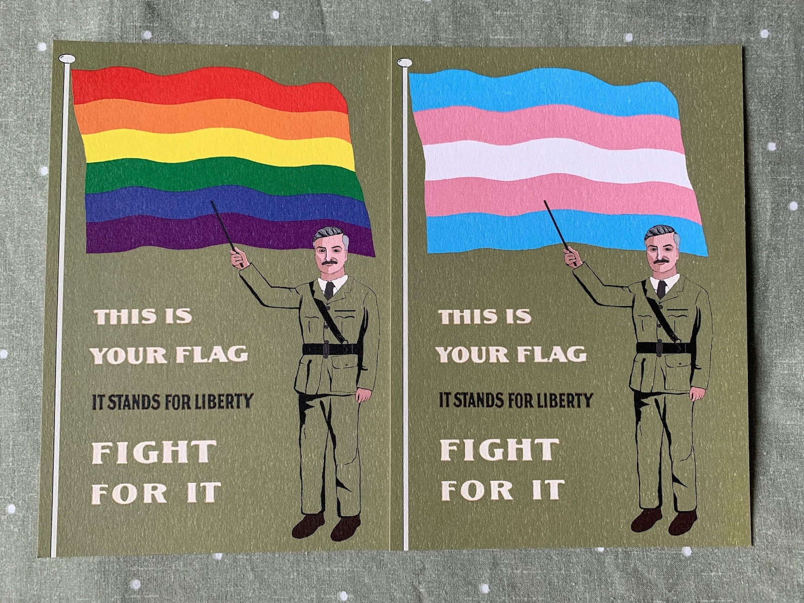 BBC Ghosts Captain A5 Art Print Rainbow/lqbtq or Trans Flag - Etsy