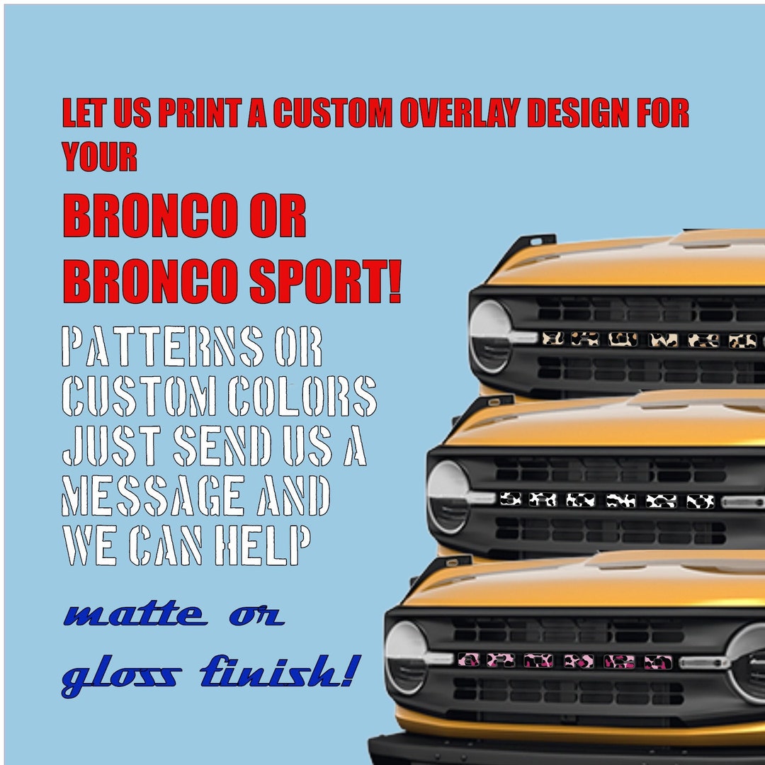 Bronc Sport or Big Bronc Letters Overlay Decal Easy to Order Full Set ...