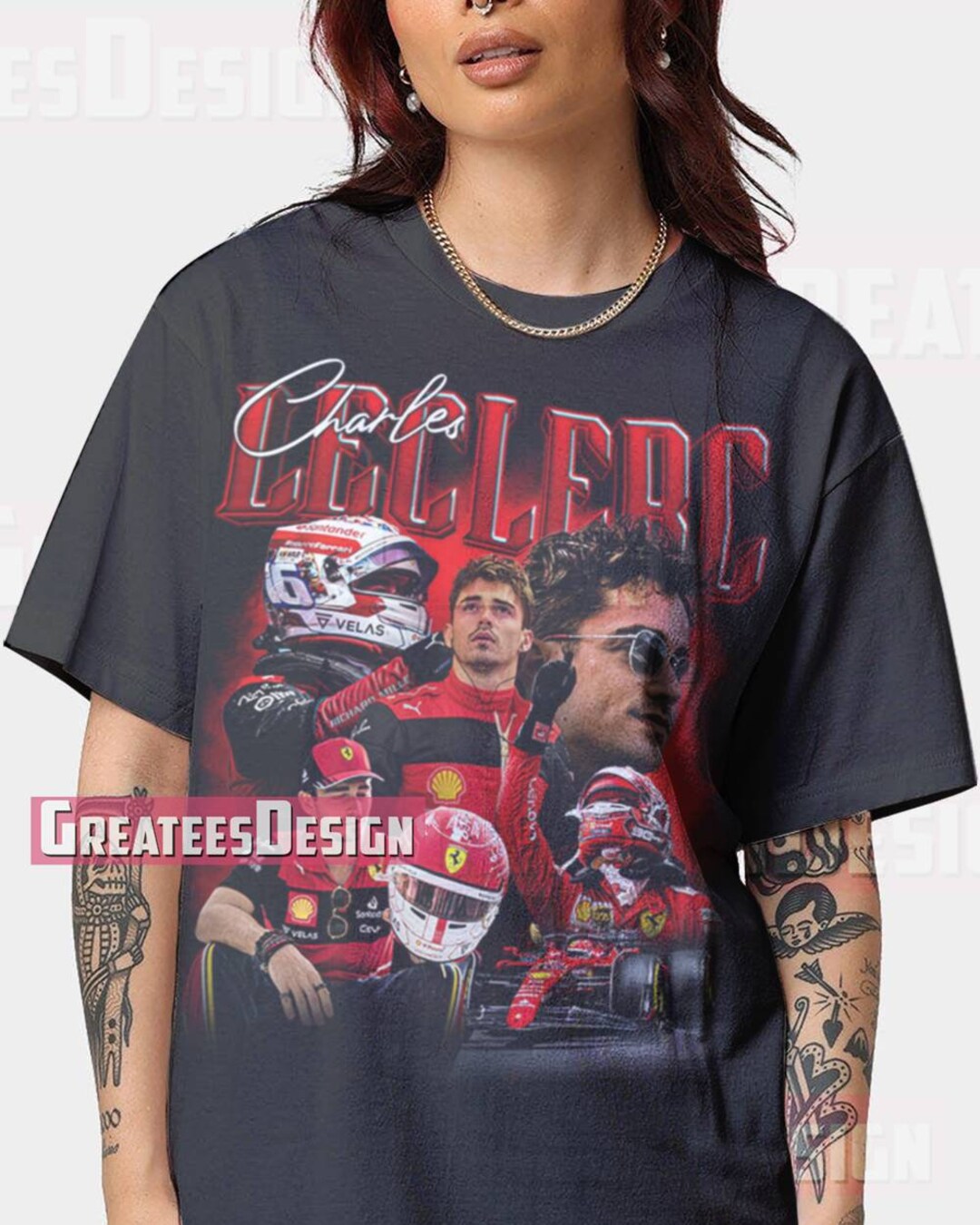 Limited Charles Leclerc Shirt T-shirt Unisex Tee Oversize Shirt GEE91 ...