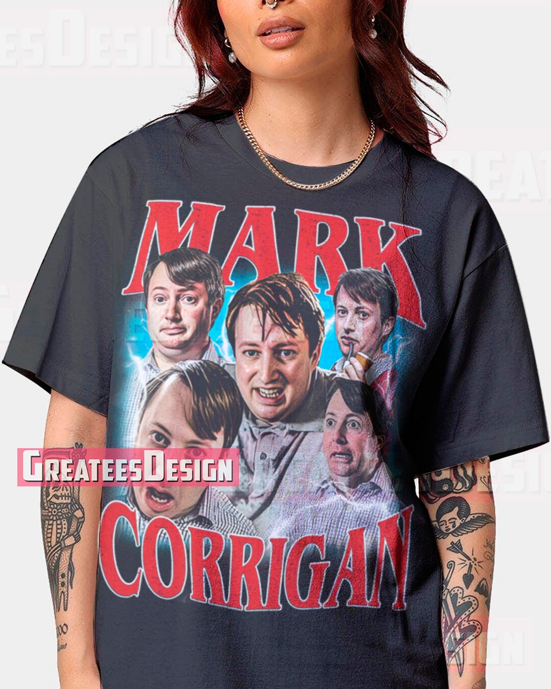 Limited Mark Corrigan Shirt David Mitchell Tshirt Oversize Tee Unisex ...