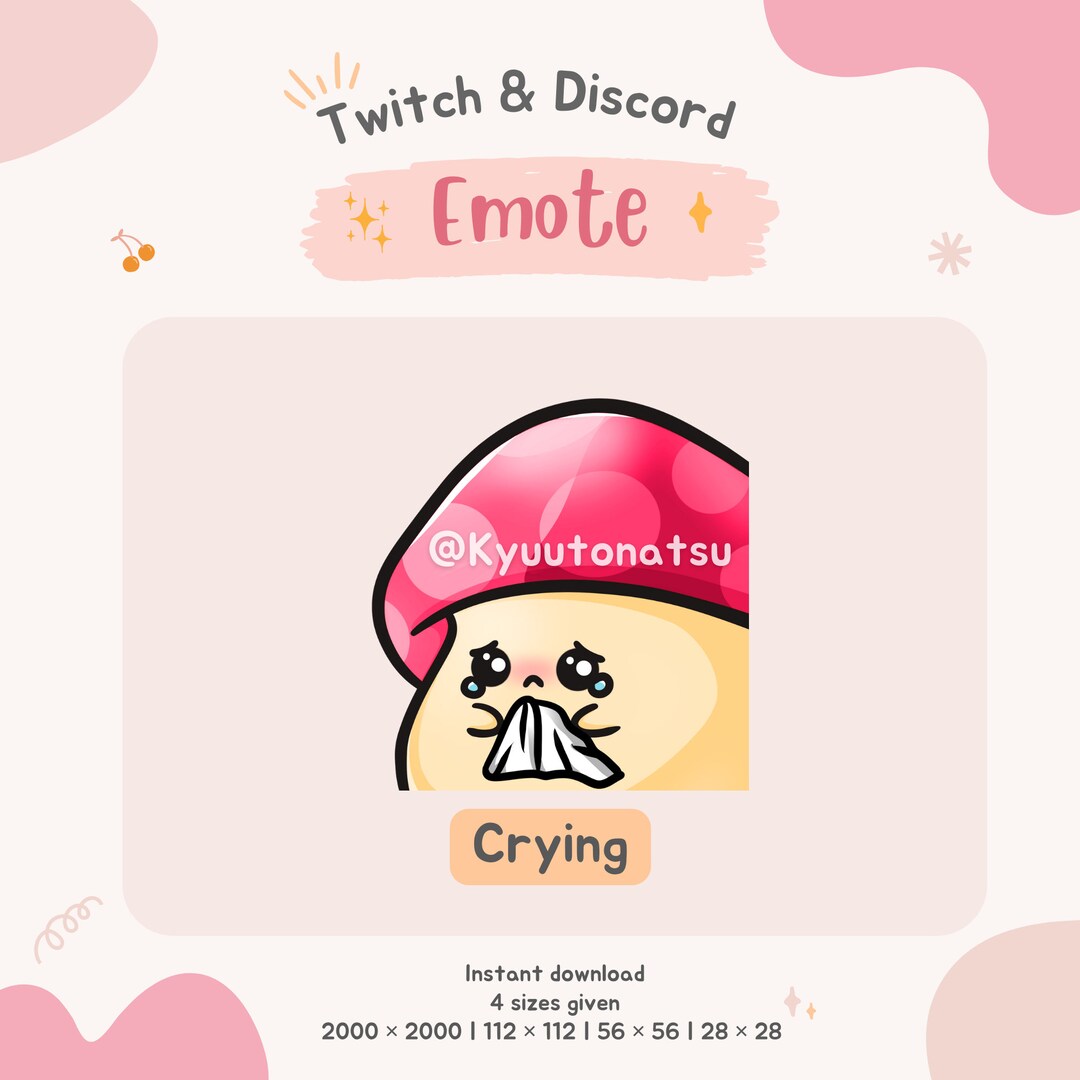 Twitch & Discord Emote hot Pink Mushroom - Etsy