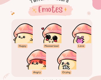 Twitch & Discord Emote hot Pink Mushroom - Etsy