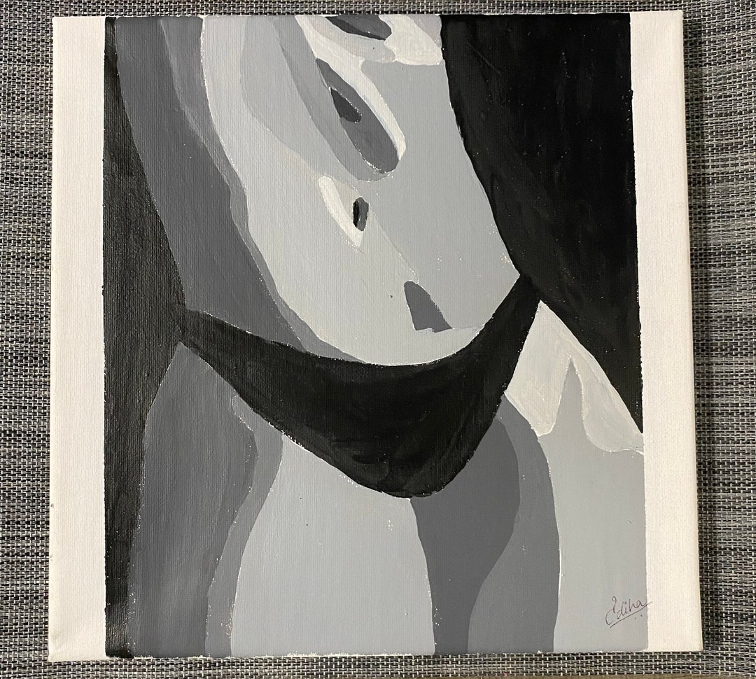 Monochrome Body Thermal Painting in Shades of Grey - Etsy