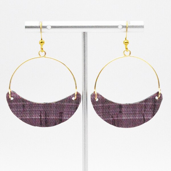 Plaid Leather Earrings - Etsy