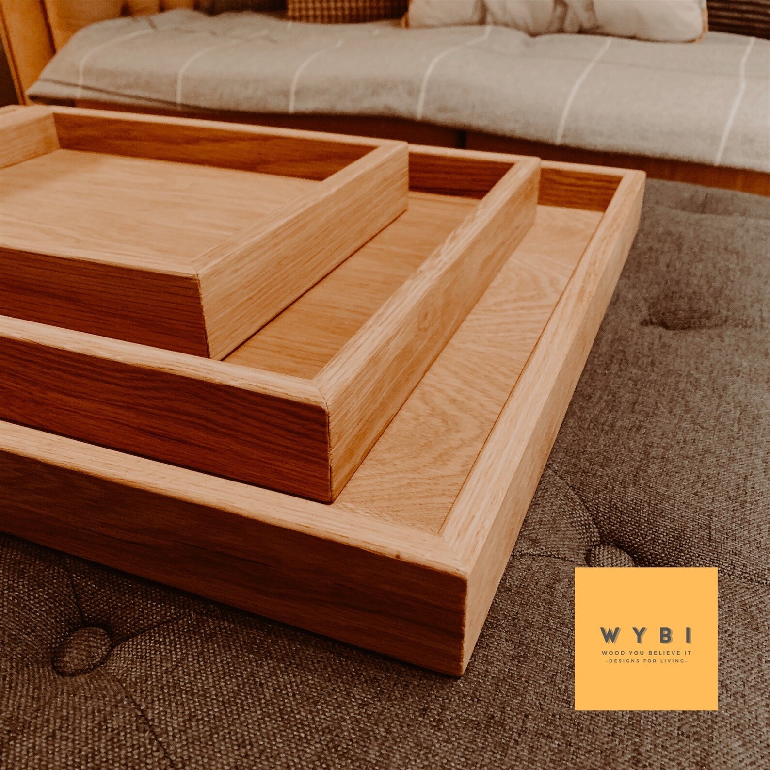 Solid Oak Serving Tray | Etsy