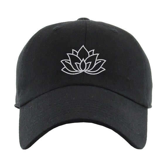 Lotus Flower Plant Baseball Hat Embroidered Dad Cap Spring - Etsy