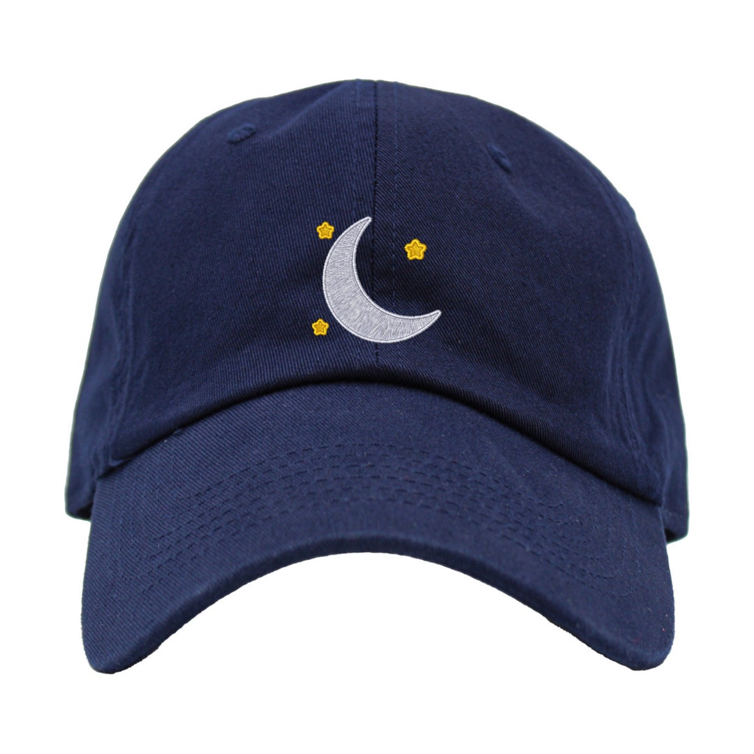 Moon Hat Baseball Cap, Embroidered Dad Hat, Crescent Lunar Star ...